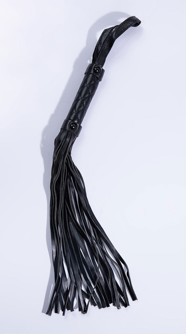 Quilted Hand Whip, Black Whip, Black Hand Whip