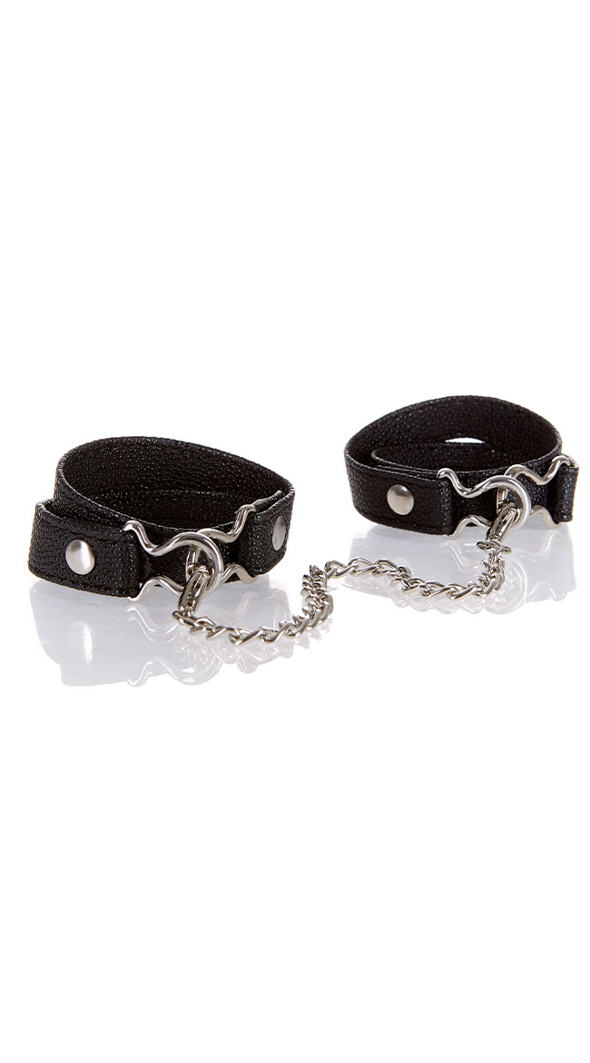 Link Chain Wrap Cuffs, Black Wrap Cuffs - Yandy.com