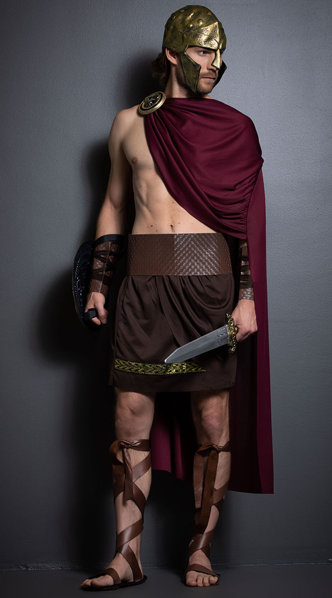 Mens Spartan Warrior Costume, Spartan Costume, Greek Warrior Costume