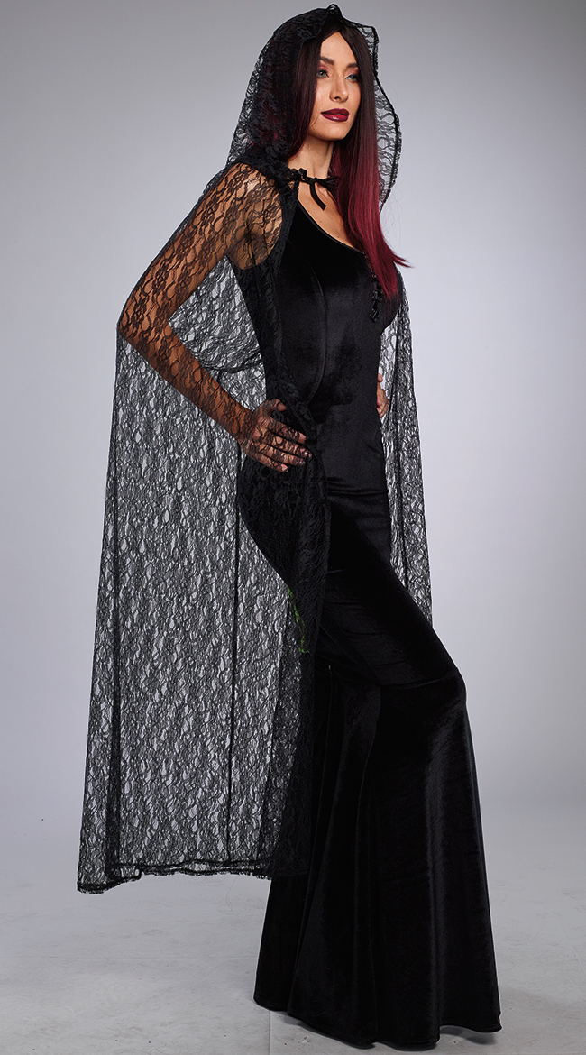 Lace Cape, Hooded Lace Cape- Yandy.com