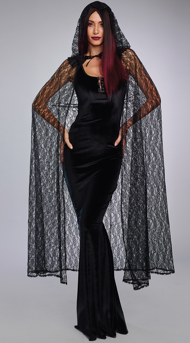 Lace Cape, Hooded Lace Cape- Yandy.com