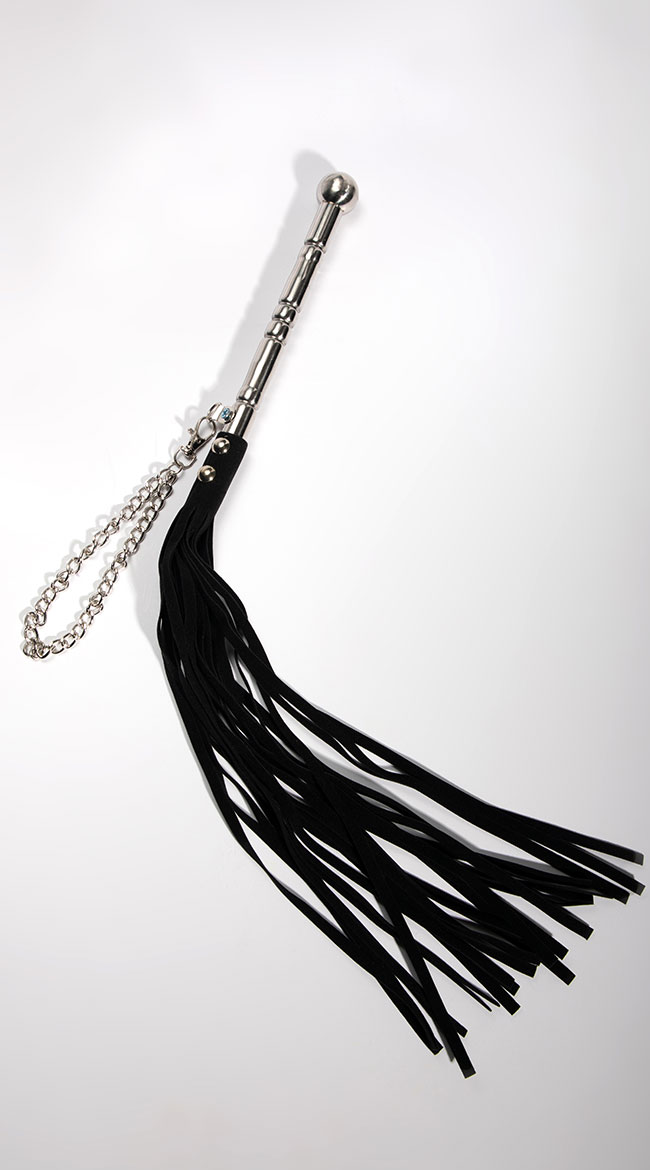 Fetish Fantasy Series Beaded Metal Flogger, Black Flogger - Yandy.com