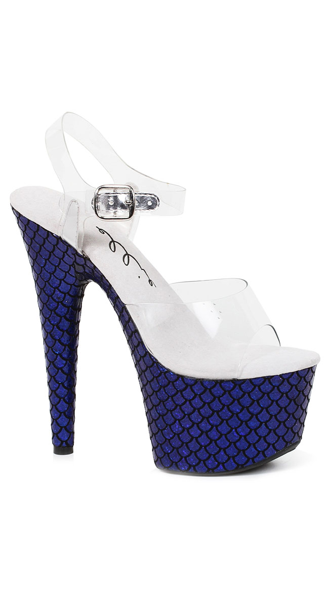 7" Clear Mermaid Sandals, mermaid heels - Yandy.com