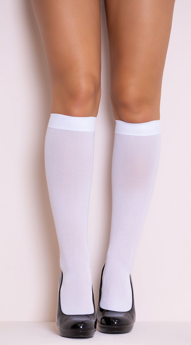 Opaque Knee High Stockings, Knee Length Stockings, School Girl ...