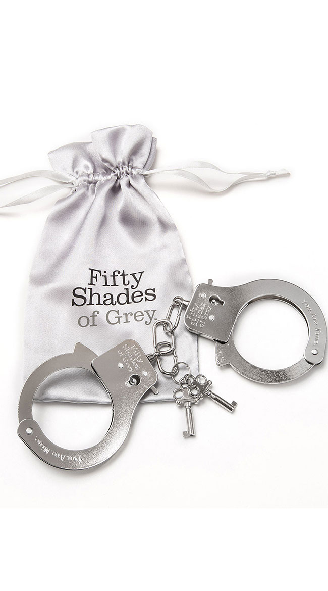You Are Mine Metal Handcuffs Set, Erotic Handcuff Set - Yandy.com