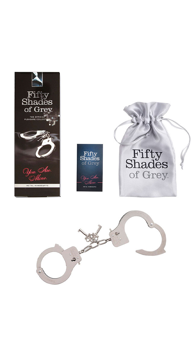 You Are Mine Metal Handcuffs Set, Erotic Handcuff Set - Yandy.com