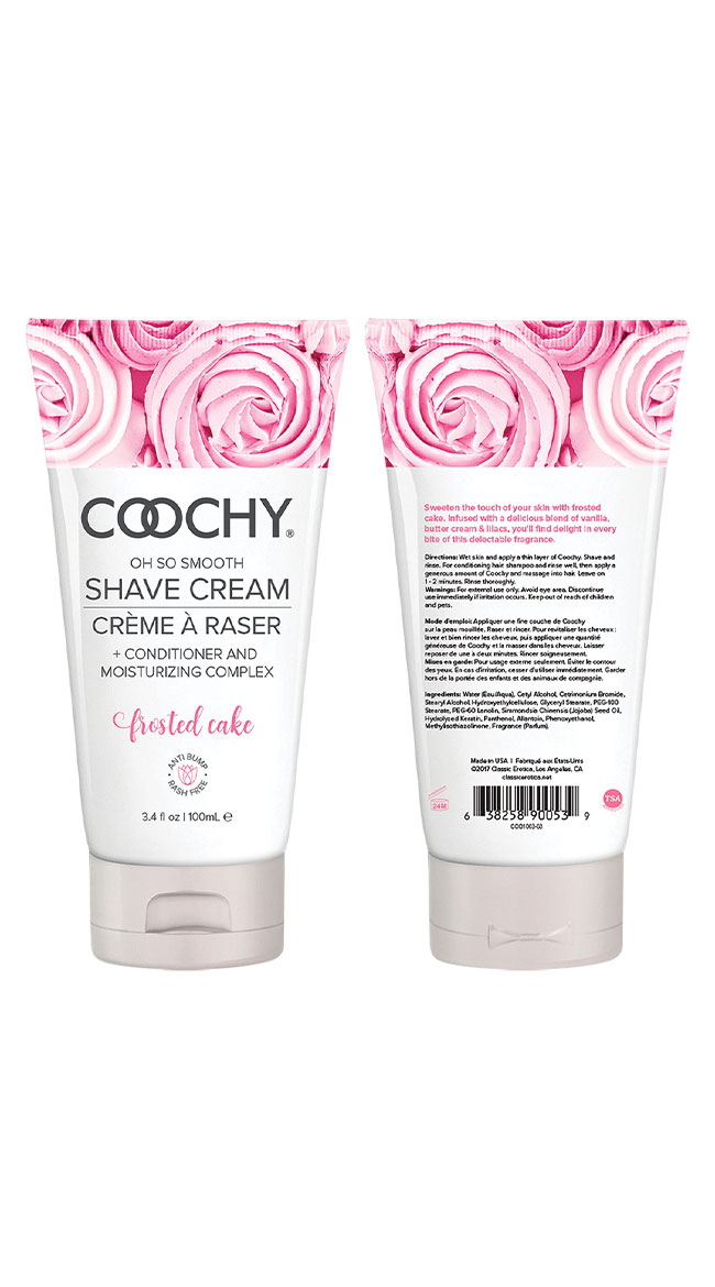 3.4 oz Coochy Frosted Cake Shave Cream, Intimate Shave Cream - Yandy.com