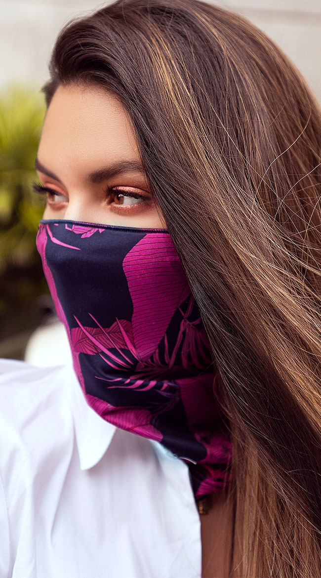 Fiercely Floral Face Neck Bandana, Stylish Face Mask - Yandy.com
