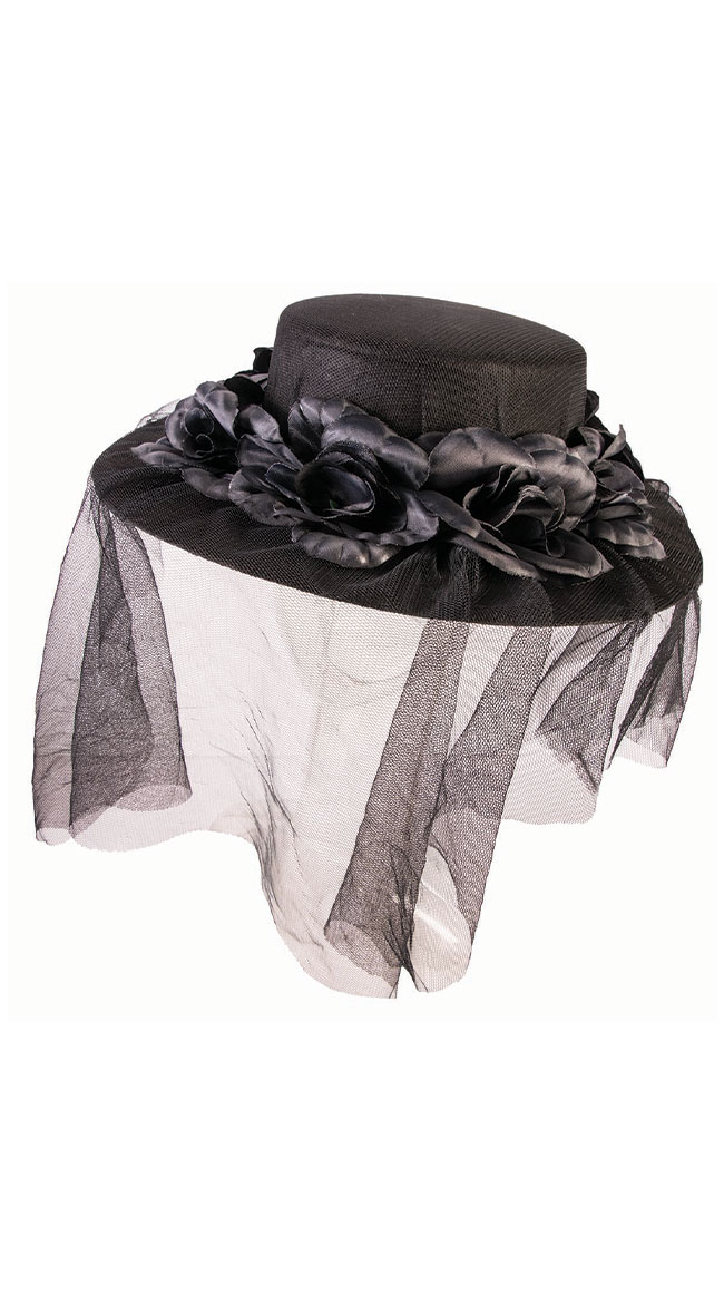 Widows Black Hat, Sexy Costume Accessories - Yandy.com