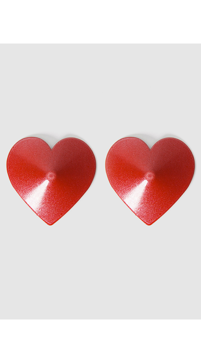 Metal Heart Pasties, Red Heart Pasties - Yandy.com