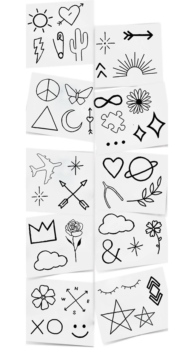 The Doodle Temporary Tattoo Pack, Body Stickers - Yandy.com