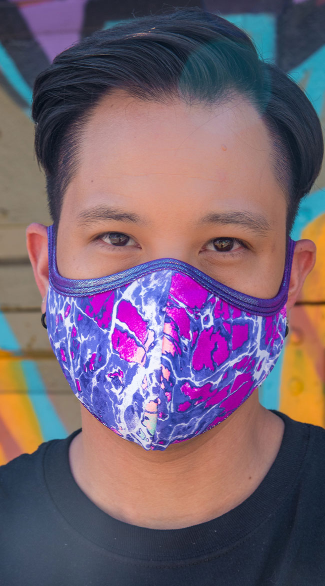 Electric Lavender Tailored Face Mask, Stylish Face Covering - Yandy.com