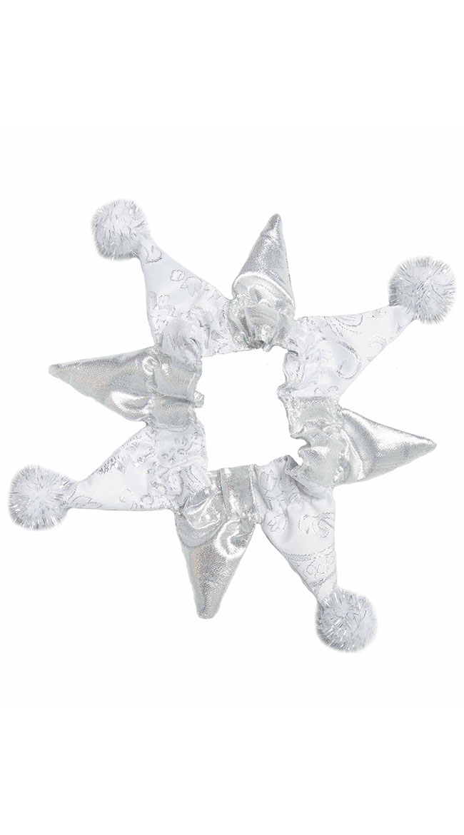 Silver Snowflake Dog Costume, Silver Snowflake Dog Antler Hat Collar ...