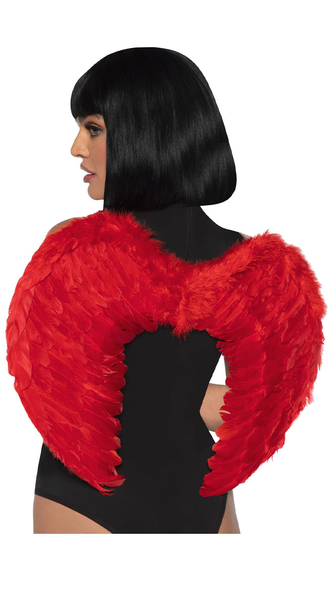 Red Feather Wings, Red Angel Devil Wings - Yandy.com