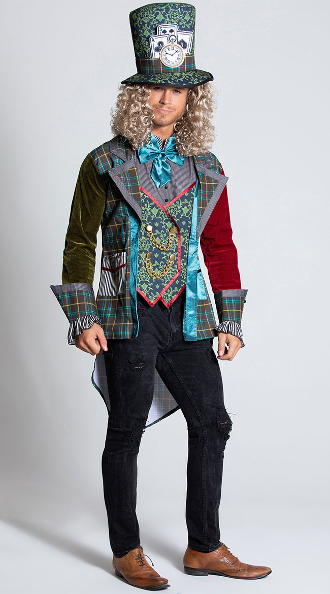 Men's Deluxe Mad Hatter Costume, Men's Deluxe Wonky Wonderland Costume ...
