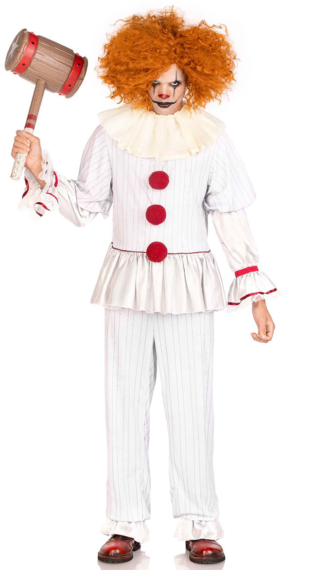 Men's Killer Clown Costume, Men's Scary Clown Costume - Yandy.com