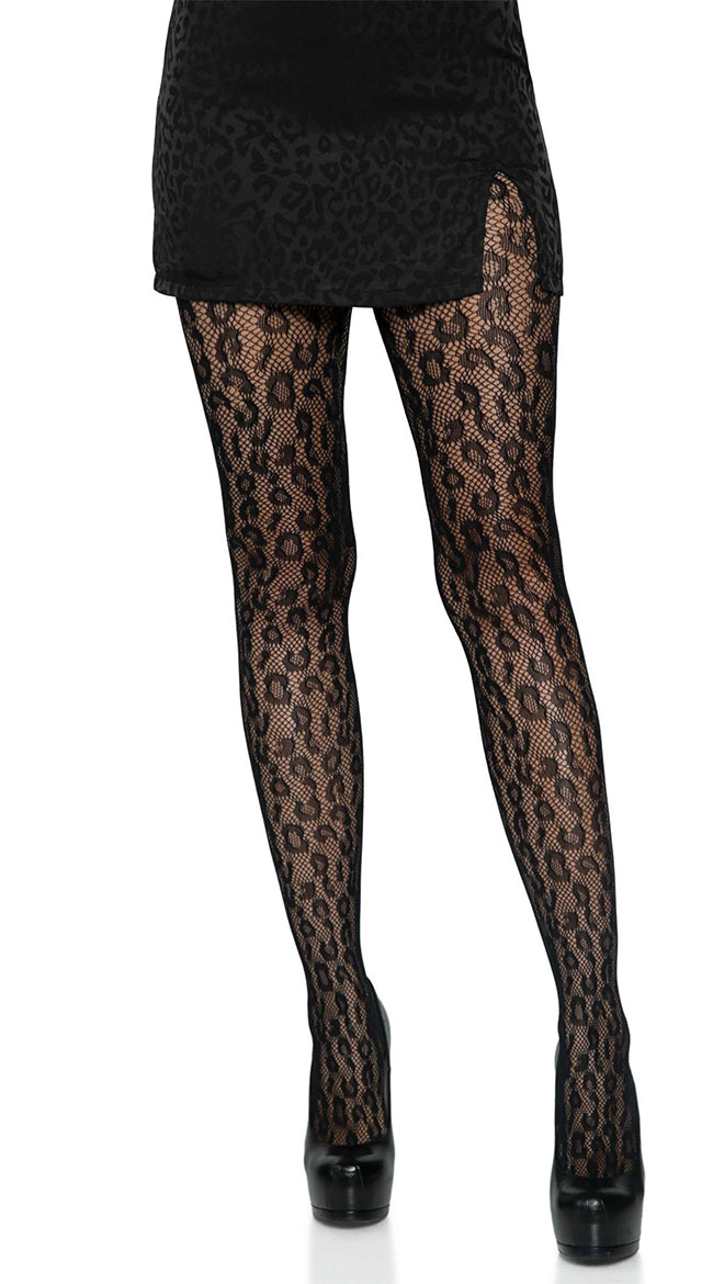 Leopard Net Tights, Leopard Print Pantyhose - Yandy.com