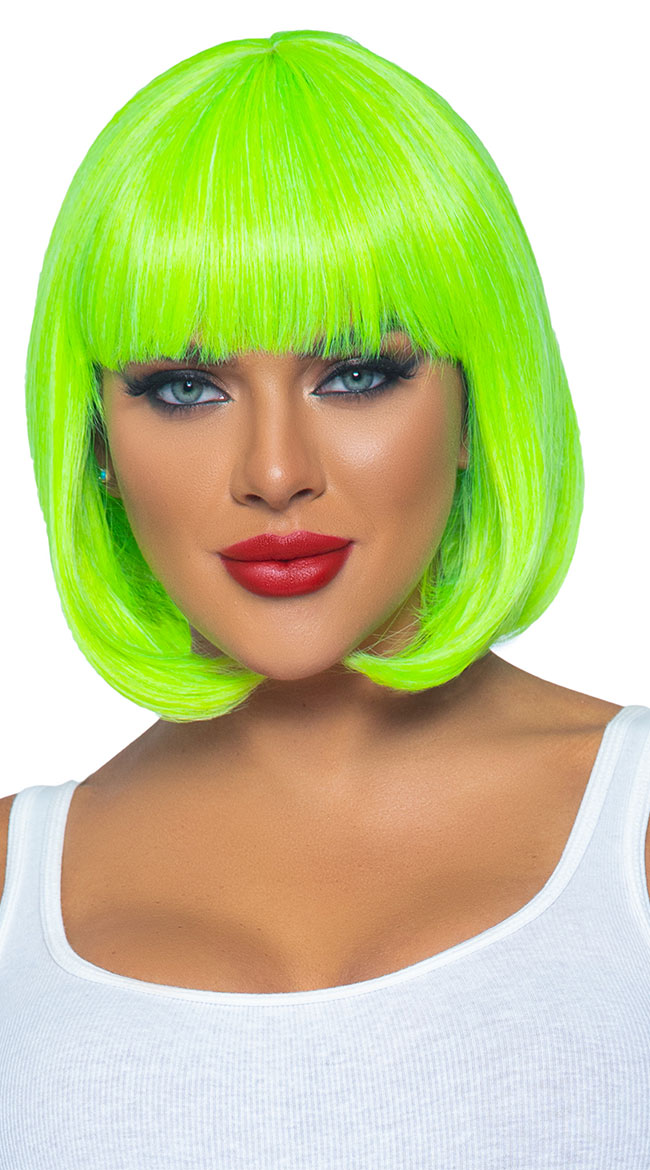 12" Short Neon Wig, Neon Bob Wig - Yandy.com