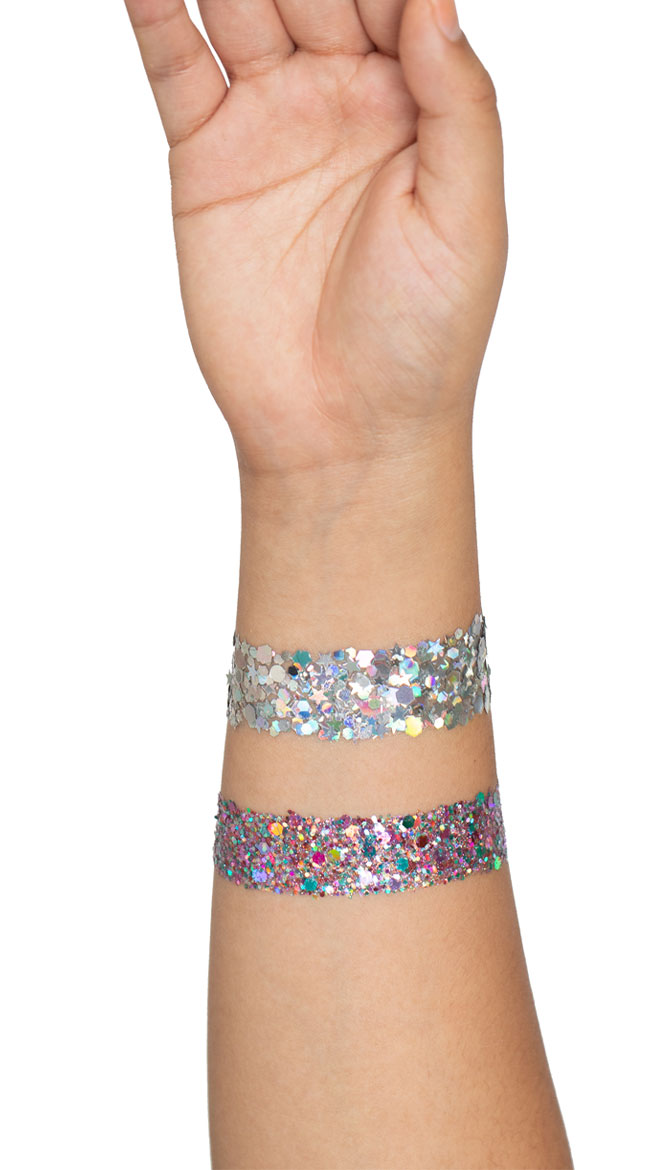 Bliss Neon Glow Body Jewels & Glitter Packets, Glow In The Dark Body ...