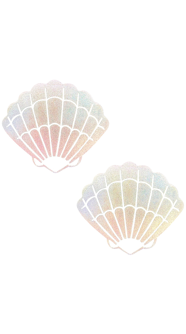 Care Bare Stare Holographic Shell Pasties, Holographic Mermaid Pasties ...
