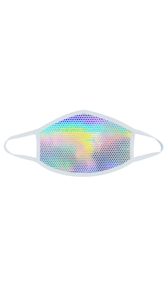 Liquid Party Holographic Face Mask, Stylish Face Mask - Yandy.com