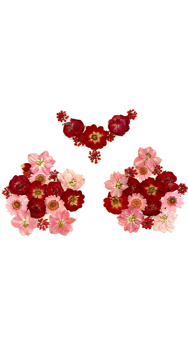 Harvest Moondancer Dried Floral Body Stickers & Pasties, Flower Pasties ...