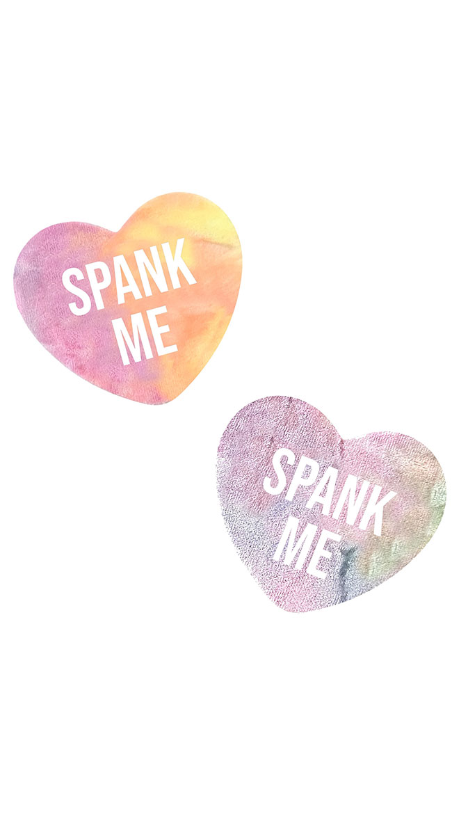Spank Me Rainbow Pastel Heart Pasties, Spank Me Pasties - Yandy.com