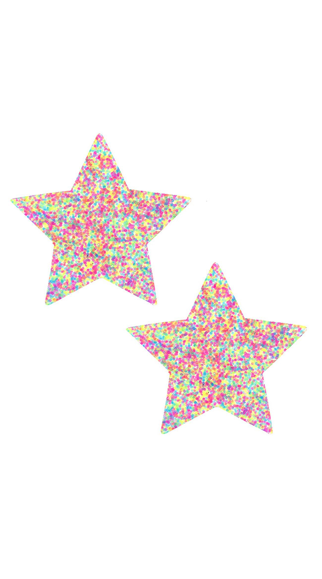 Sprinkles Black Light Star Pasties, Sprinkle Star Pasties - Yandy.com