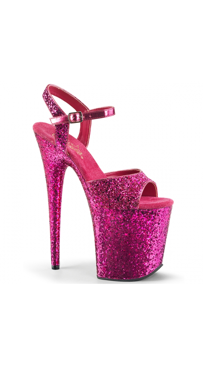 8 Inch Glitter Platform Sandal, 8 Inch Glitter Open Toe Platform Sandal ...