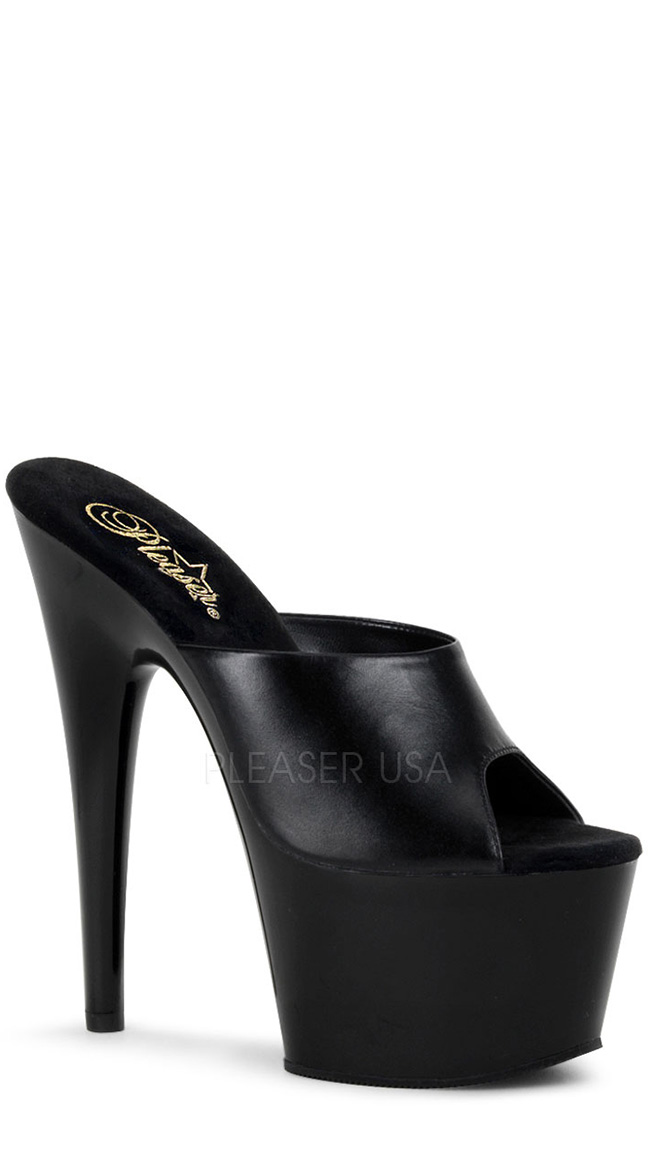 7 Inch Slide On Stiletto Shoe, 7 inch Platform Heels, High Heel Slip On ...