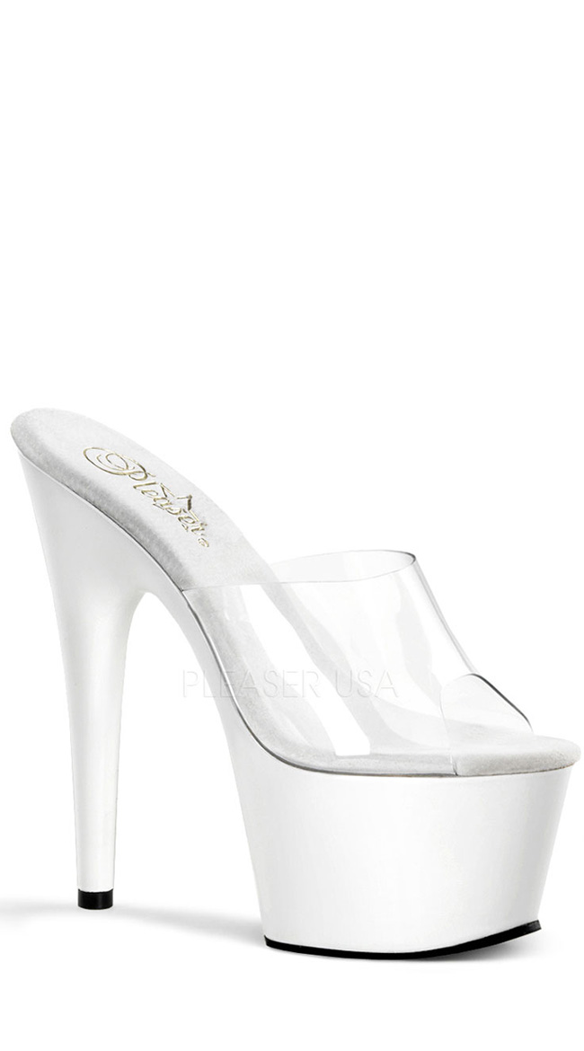 7 Inch Slide On Stiletto Shoe, 7 inch Platform Heels, High Heel Slip On ...