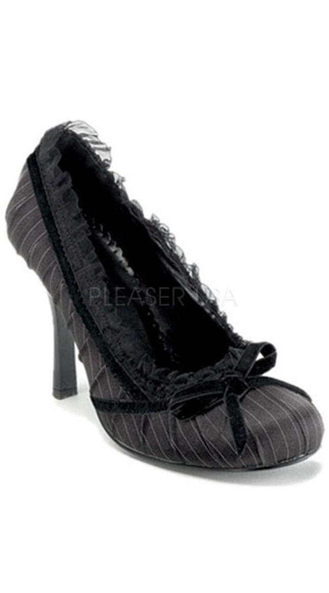 Satin Pleated Pump, Round Toe Pumps, Satin Pump Heels