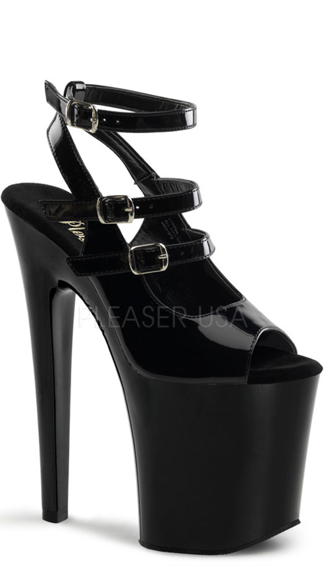8 Inch Spike Heel Platform Sandals, 8" Spiked Heel Sandal with Platform ...