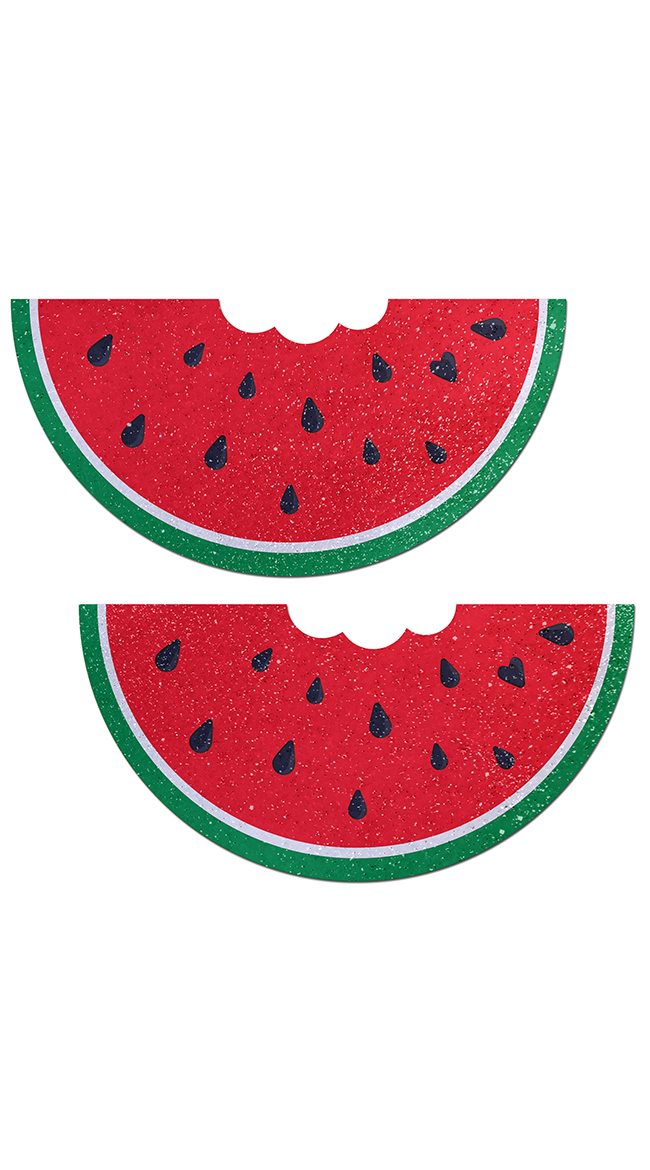Full Coverage Glittering Watermelon Slice Pasties, Large Watermelon ...