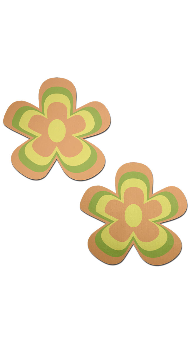 Groovy Mellow Yellows Flower Pasties, Yellow and Orange Flower Pasties ...