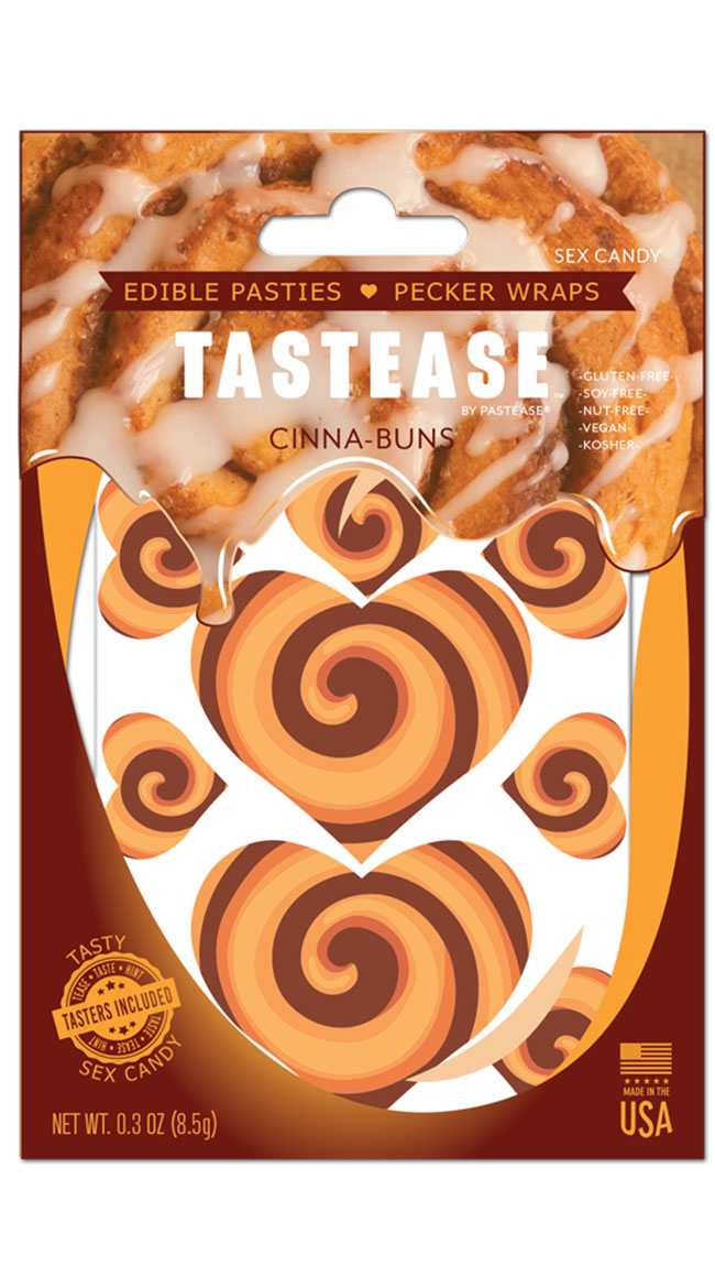 Cinna-Buns Cinnamon Roll Candy Edible Pasties & Pecker Wraps, Edible ...
