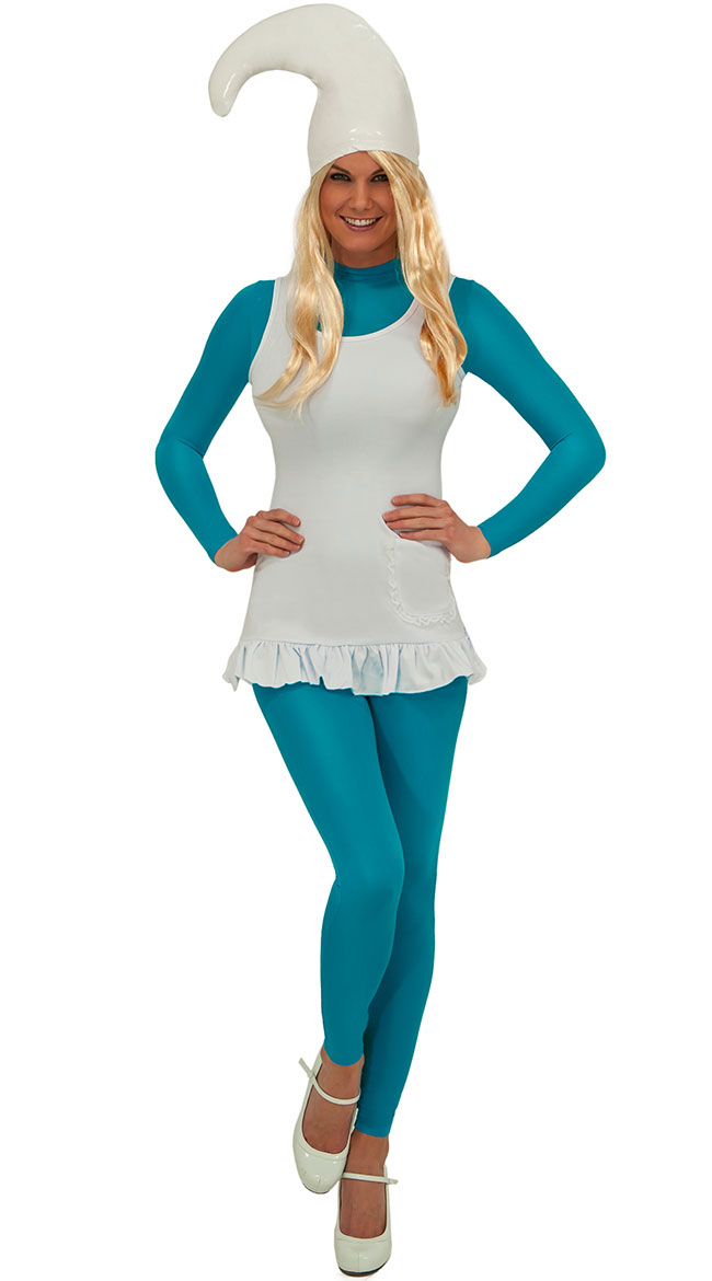 Blue Babe Costume, Adult Costume, Sexy Womens Blue Gnome Halloween Costume