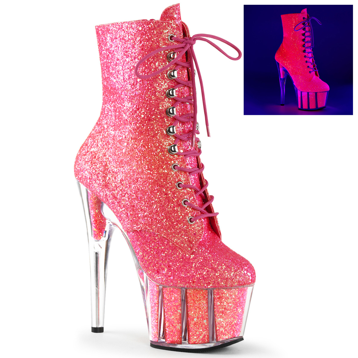 7" Glittery Ankle Boot, Glitter Boots, Sparkly Boots
