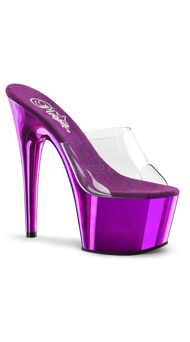 7 Inch Slide On Stiletto Shoe, 7 inch Platform Heels, High Heel Slip On ...