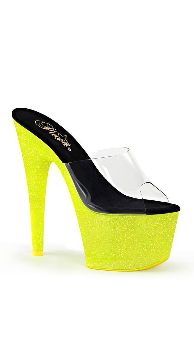 Neon UV Reactive Platform Slides, 7 Inch Slides, Black Light Slides