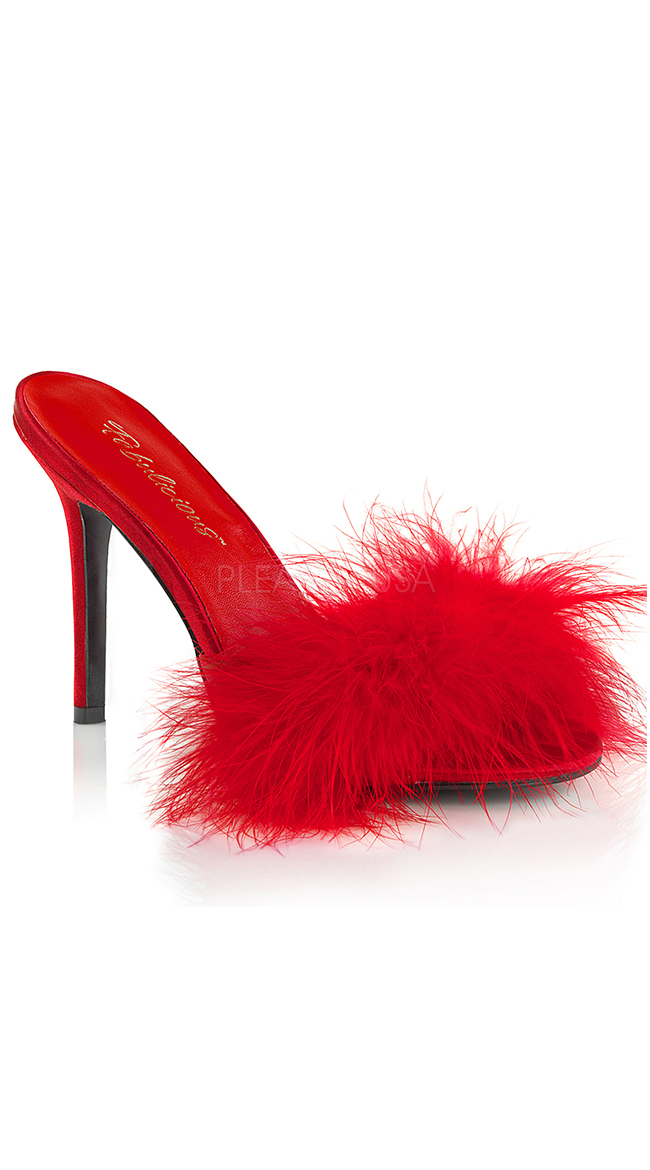 4" Classic Marabou Slipper, Fancy Slipper - Yandy.com