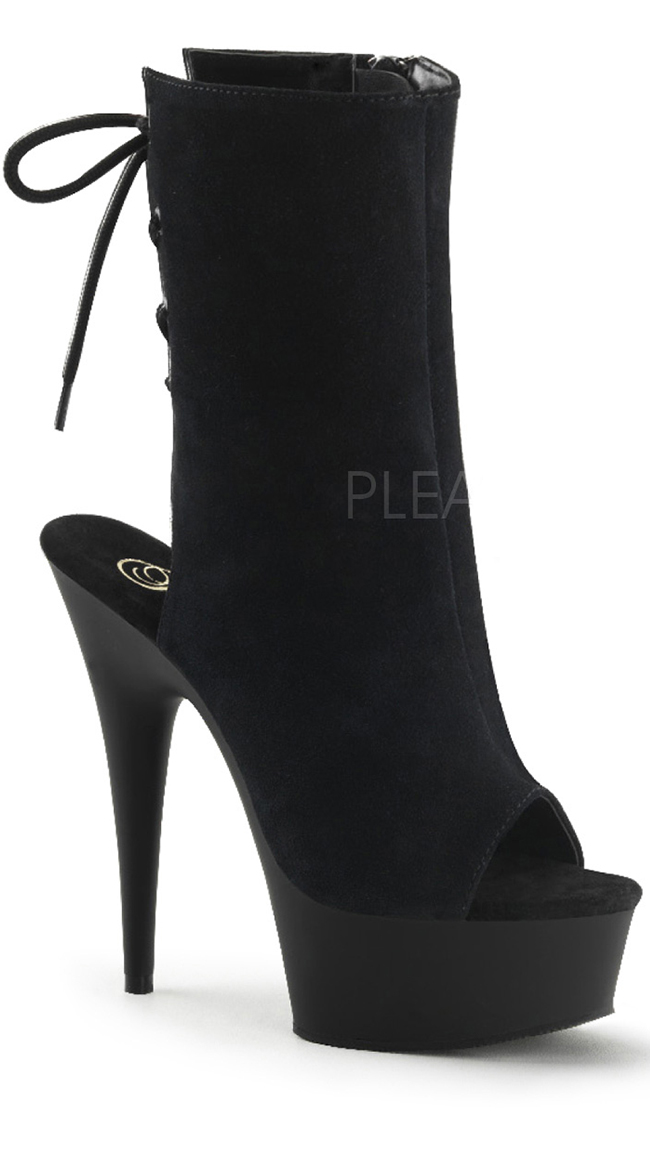 Open Toe and Back Ankle Boot, Open Toe Boot, Peep Toe Boot - Yandy.com