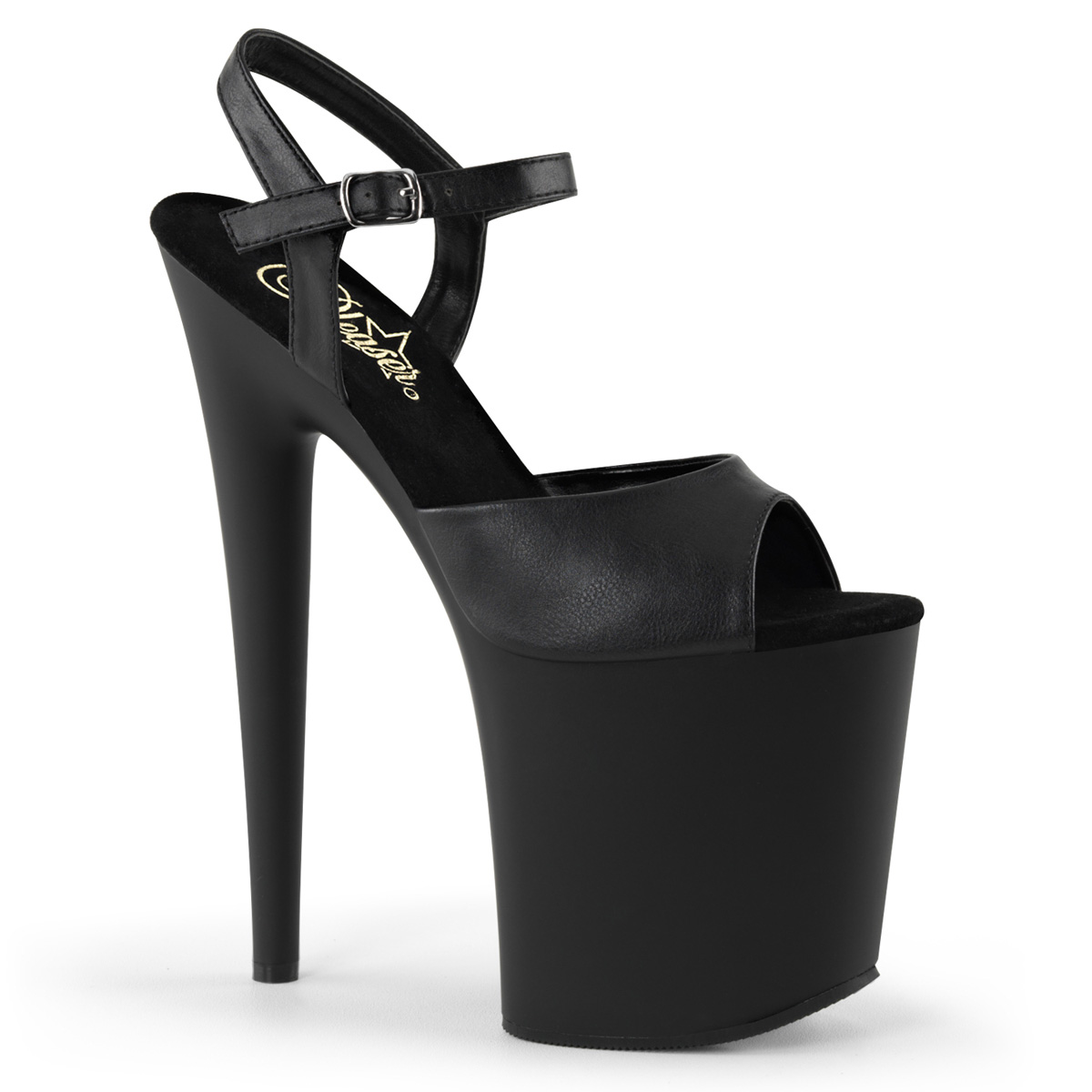 8" Heel Ankle Strap Platform Sandal, 8 inch heel, 8 inch sandal