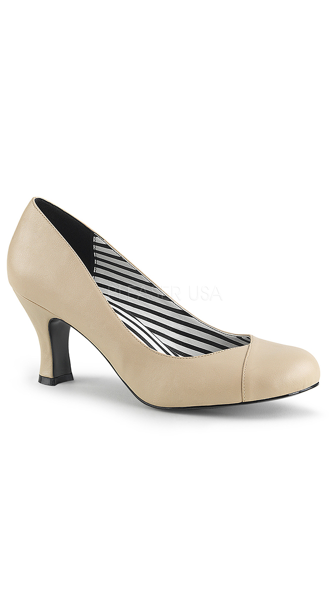 3" Curved Heel Pump, Classic Pump - Yandy.com