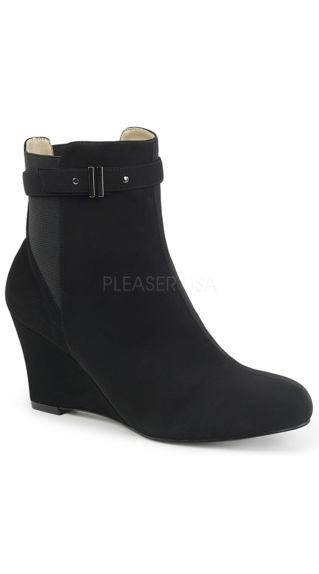 3" Basic Chic Ankle Boot, Wedge Ankle Boot - Yandy.com