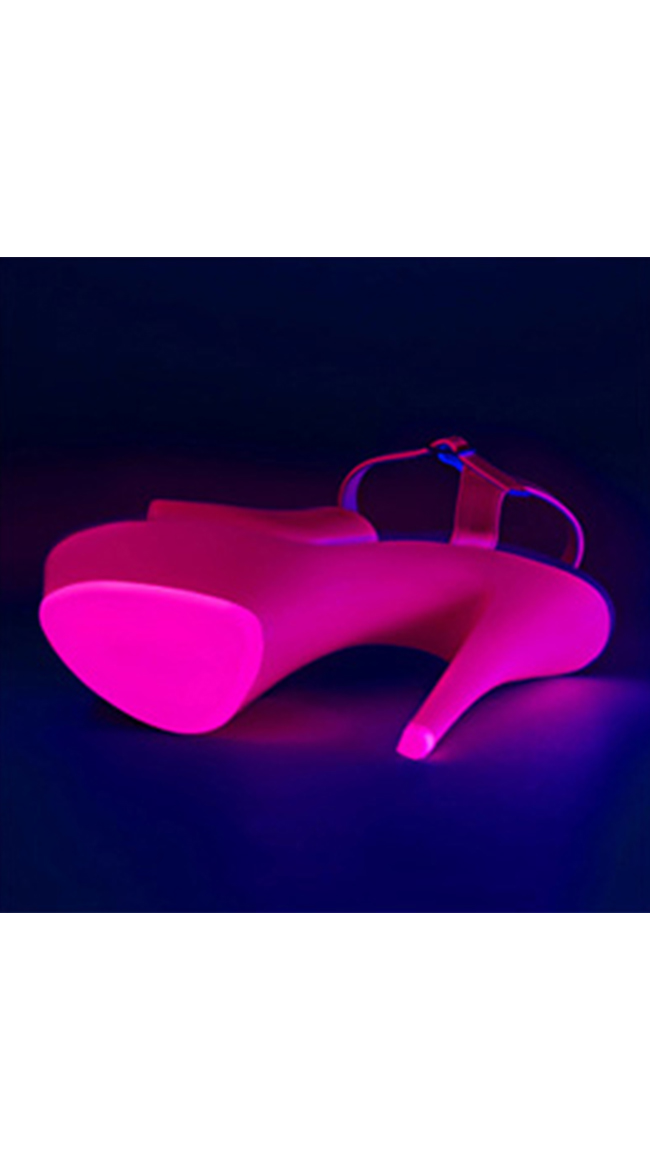 Neon Kiss Platform, UV Reactive High Heels, UV Reactive Platforms ...