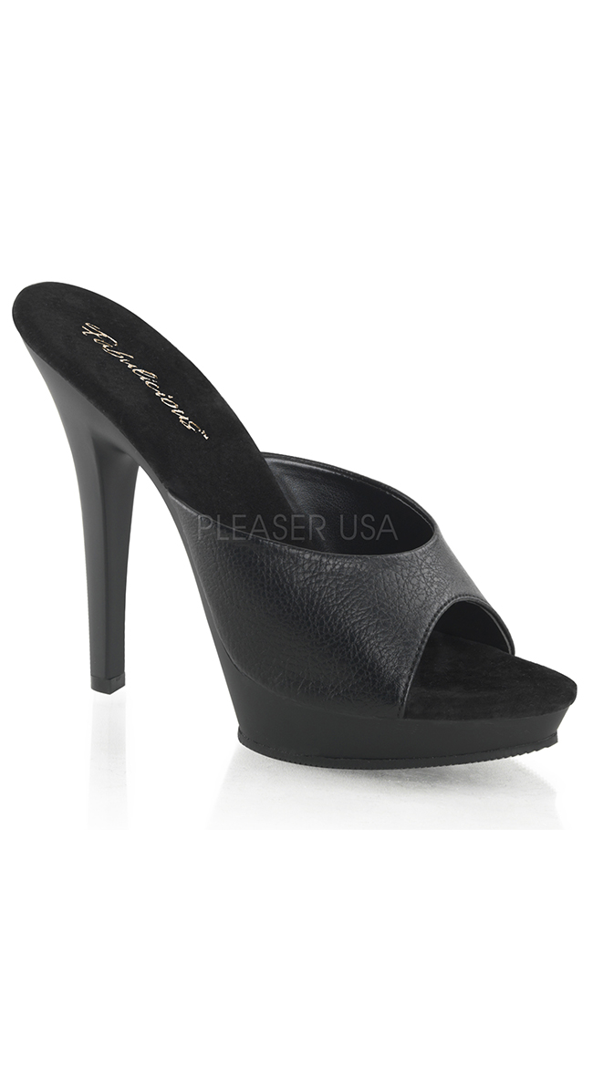 Open Toe Slip On Pump with 5" Heel, Sexy Open Toe Slip On Shoe - Yandy.com