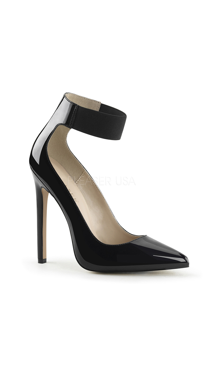 Cuffed Love Pointy Toe 5 Inch Pump, Sexy Black Stiletto Heel, 5 Inch ...