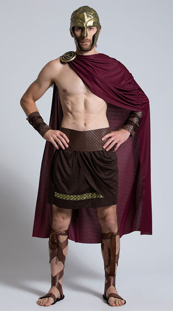 Mens Spartan Warrior Costume, Spartan Costume, Greek Warrior Costume