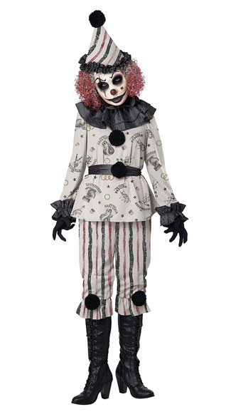 Vintage Creeper Clown Costume, Scary Clown Costume - Yandy.com